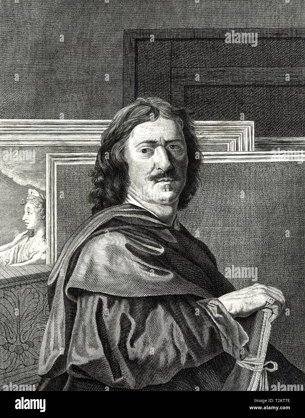 Poussin 1594 1665 autoportrait 1650 Banque de photographies et d’images ...