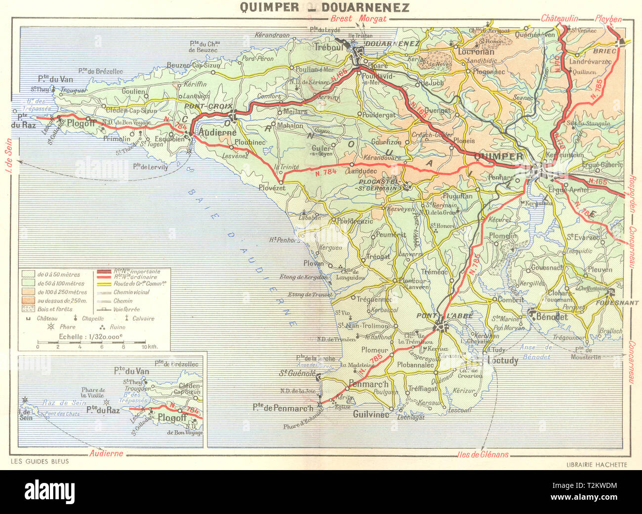 Finistere map quimper Banque de photographies et d’images à haute ...