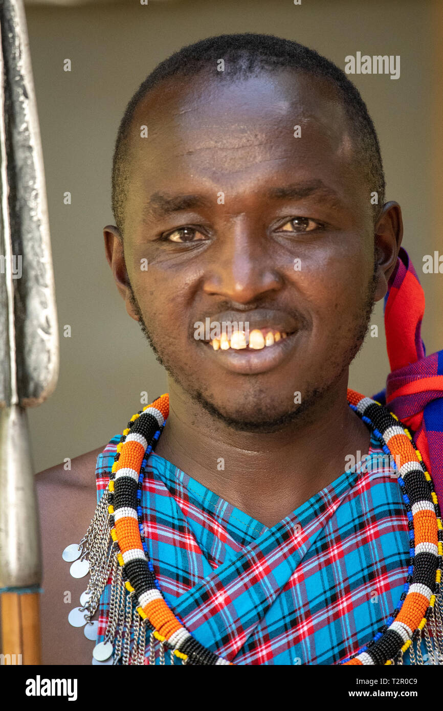 Maasai en vestimenta tradicional Banque de photographies et d’images à ...