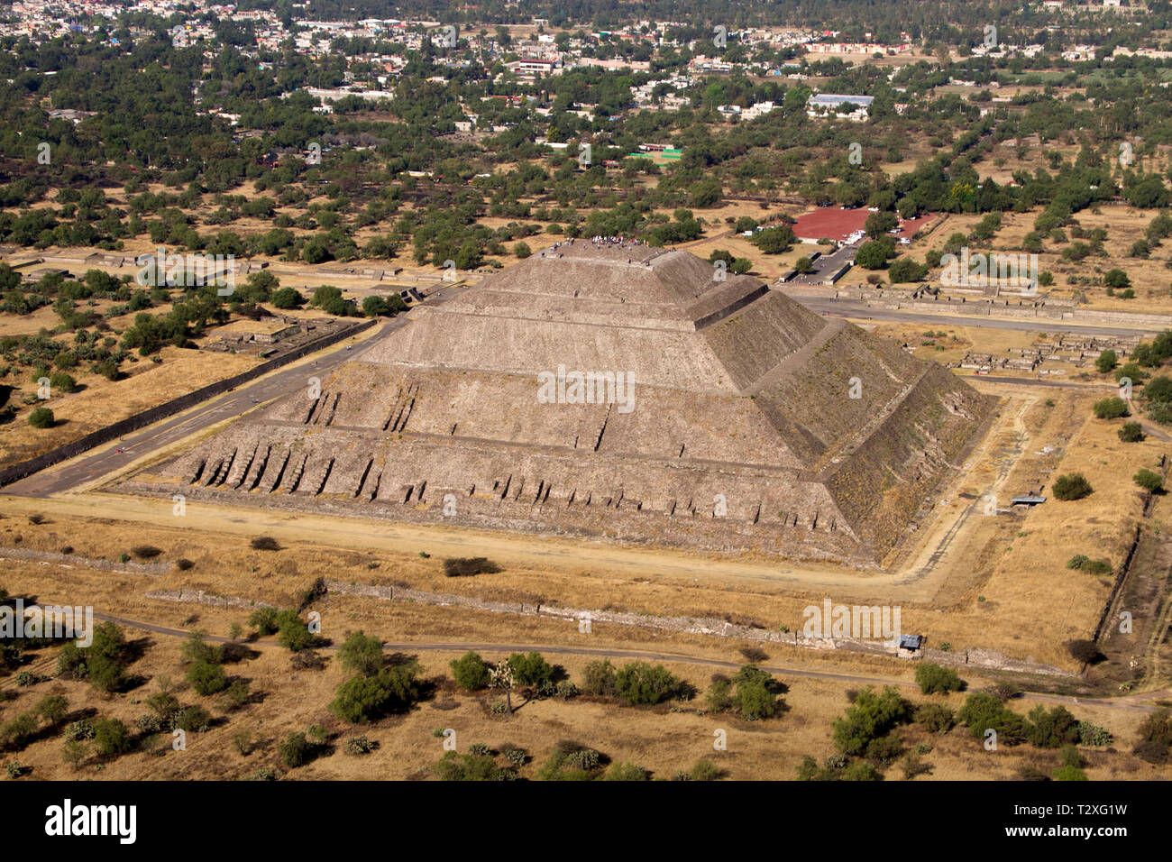 Vue aérienne de la Pyramide du soleil. probablement utilisé comme un ...