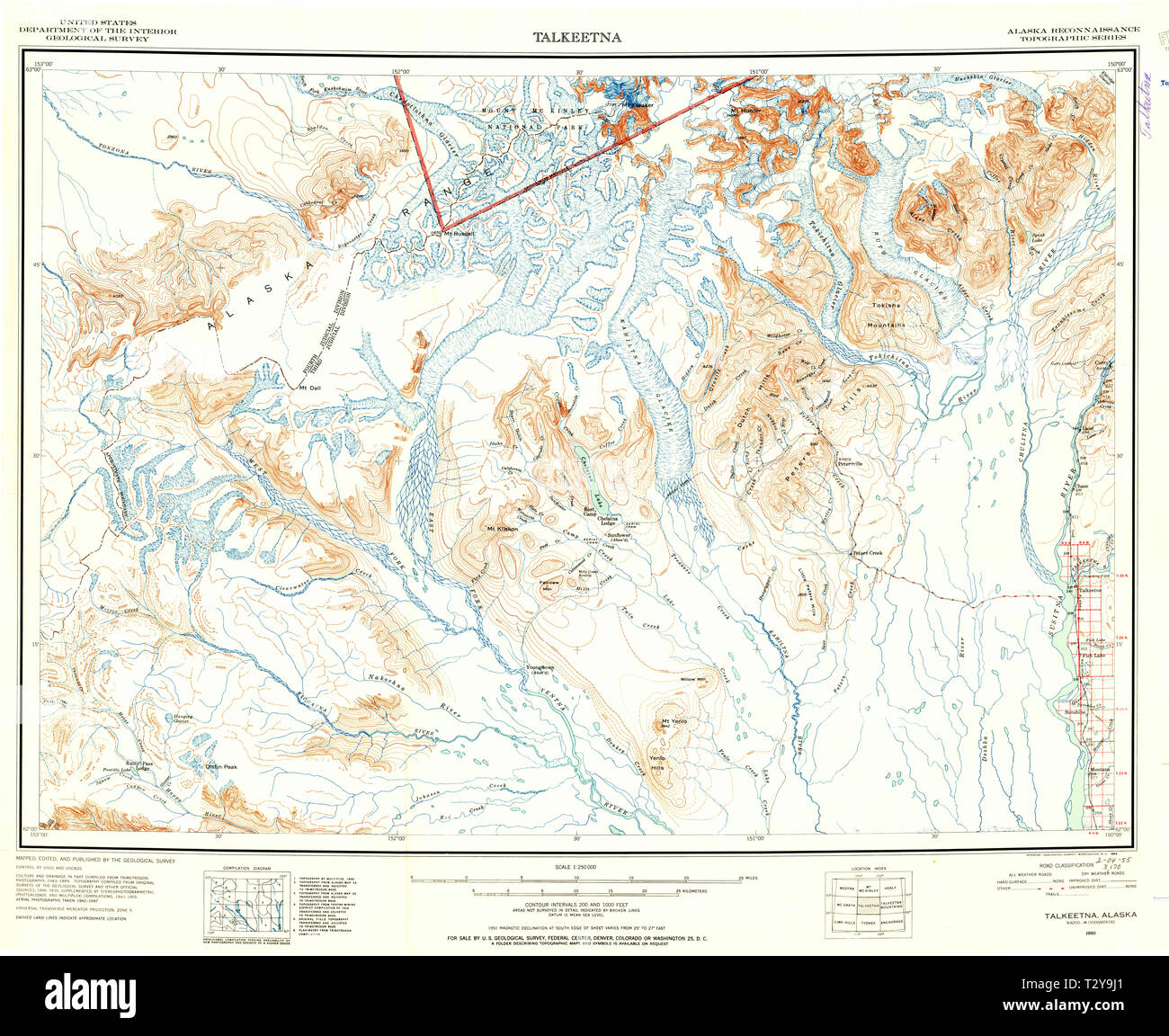 Carte géologique alaska Banque de photographies et d’images à haute ...