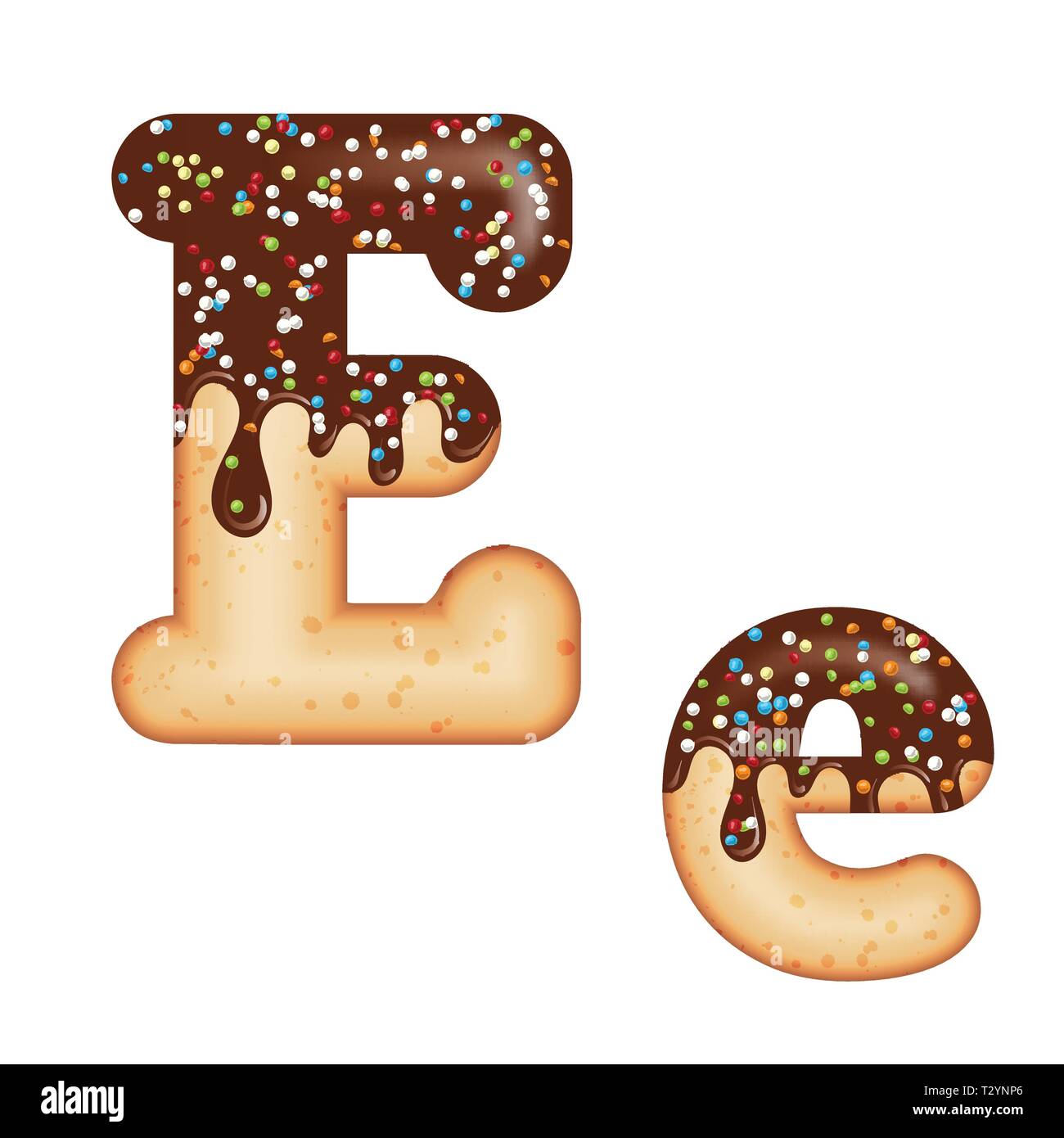 Letter donut font doughnut alphabet Banque de photographies et d’images ...