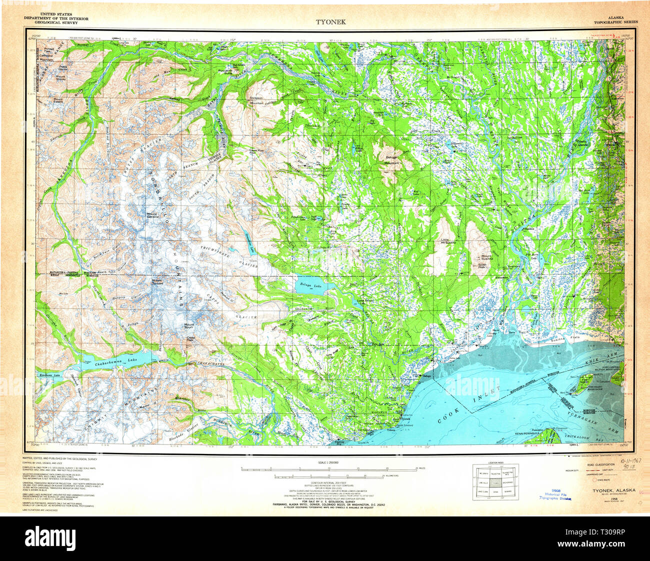 Carte géologique alaska Banque de photographies et d’images à haute ...