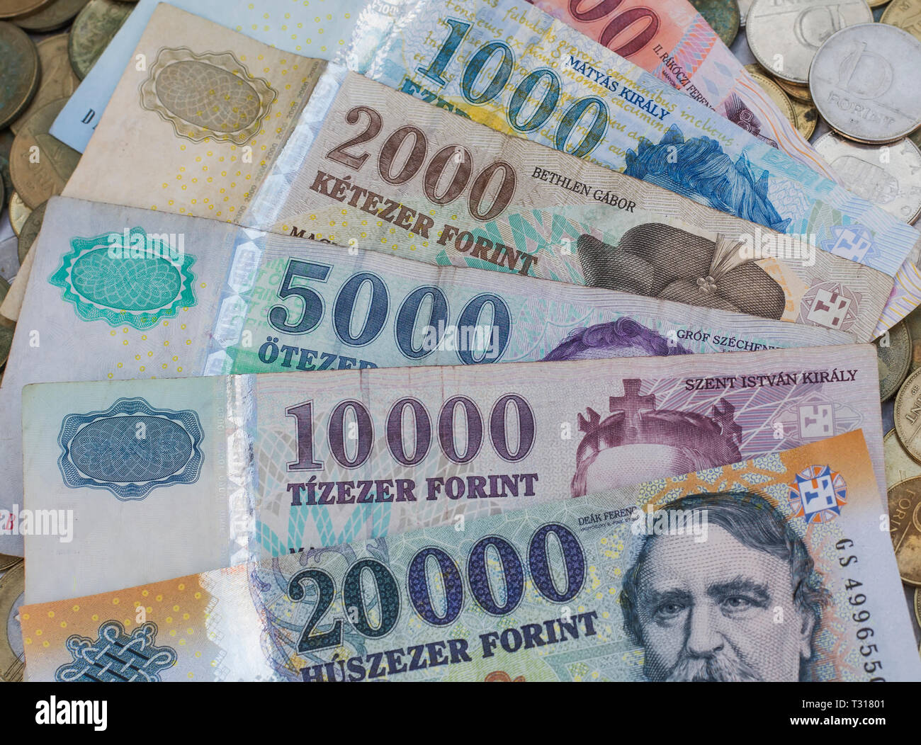 Forint note currency hungary forint Banque de photographies et d’images ...