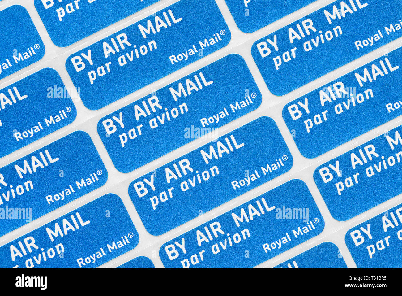 Royal mail air mail sticker Banque de photographies et d’images à haute ...