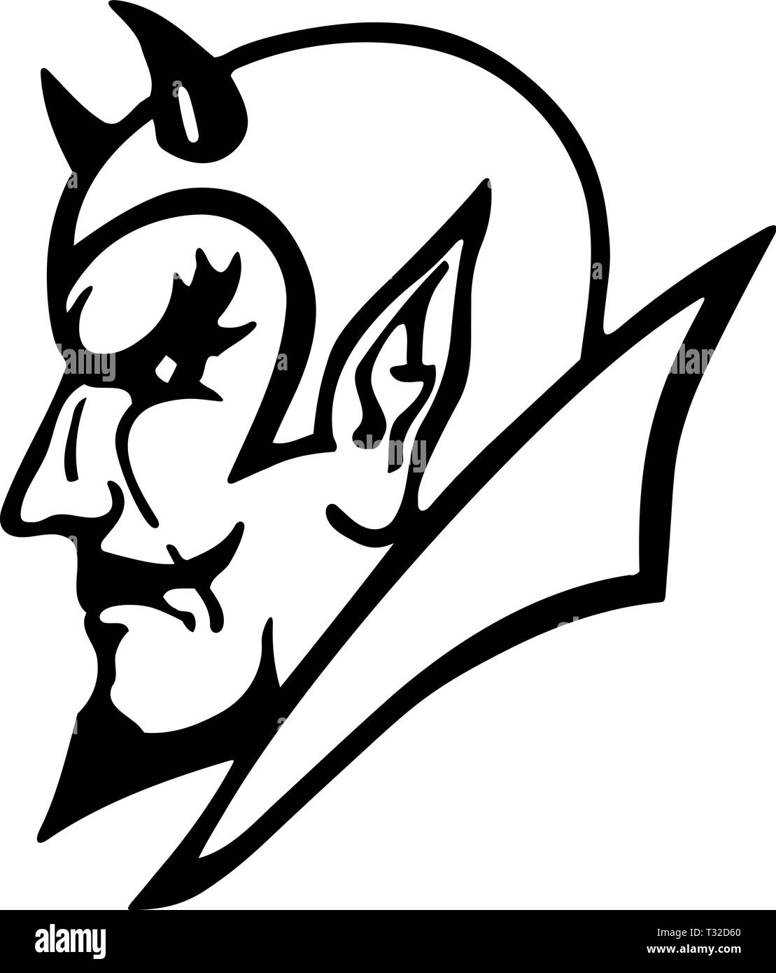 Tête de diable Vector Illustration Image Vectorielle Stock - Alamy