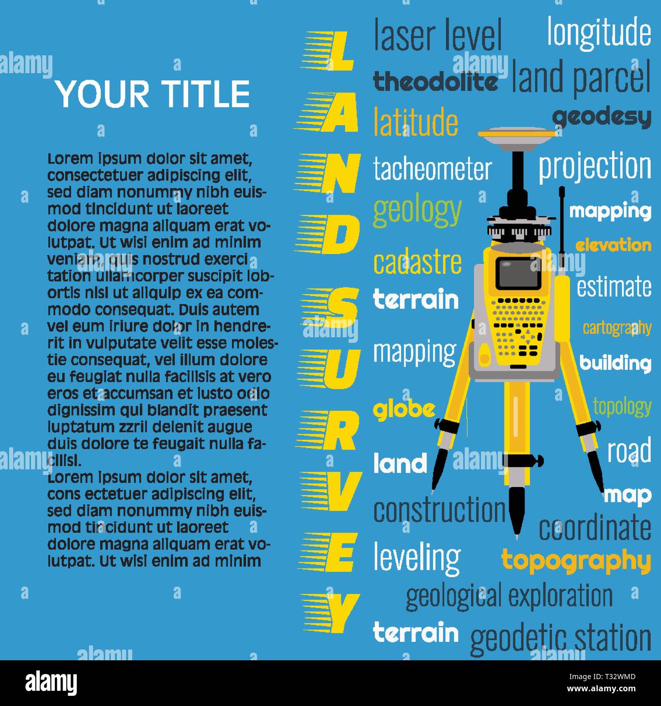 Arpentage et cartographie Banque d'images vectorielles - Alamy