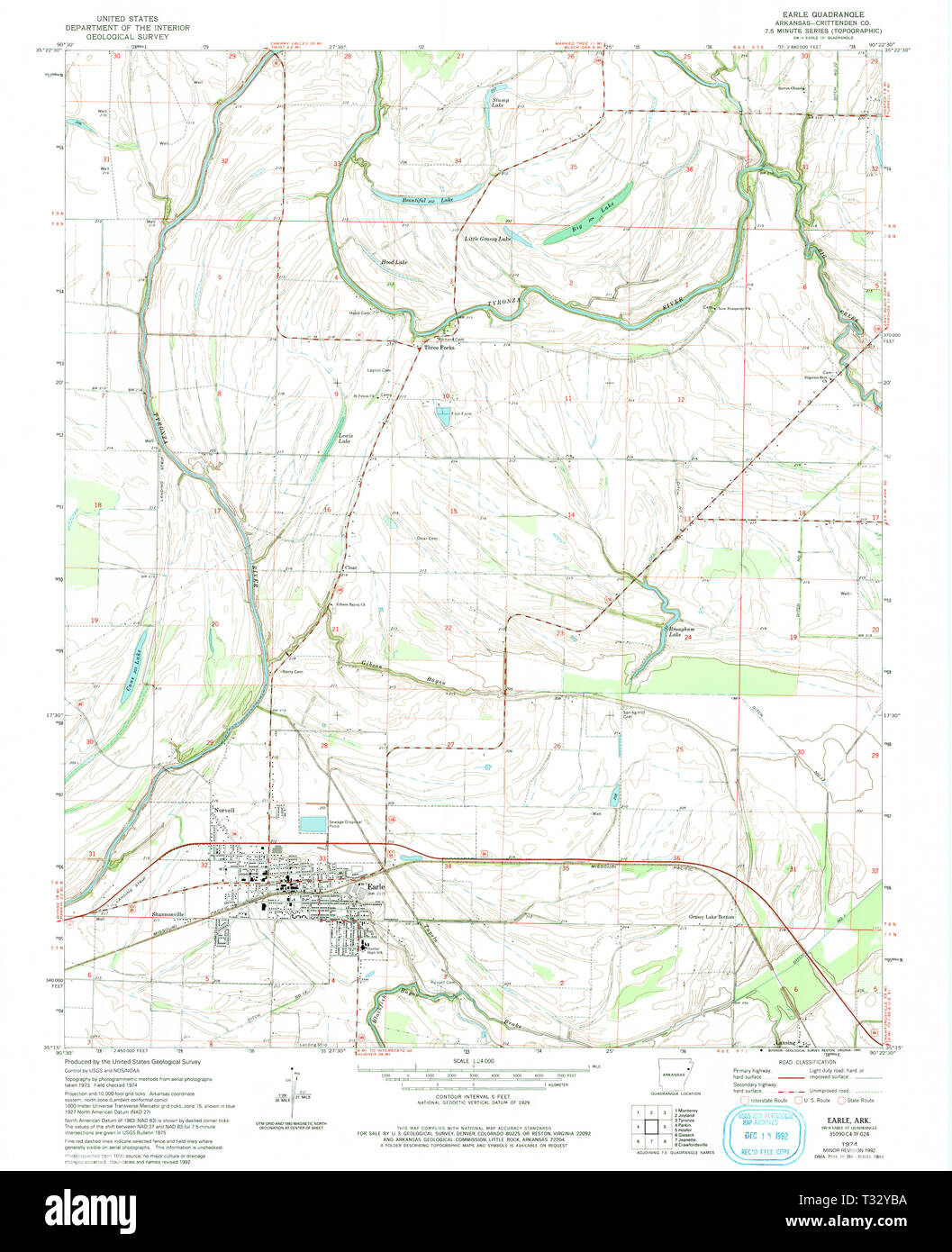 Carte de earle arkansas Banque de photographies et d’images à haute ...