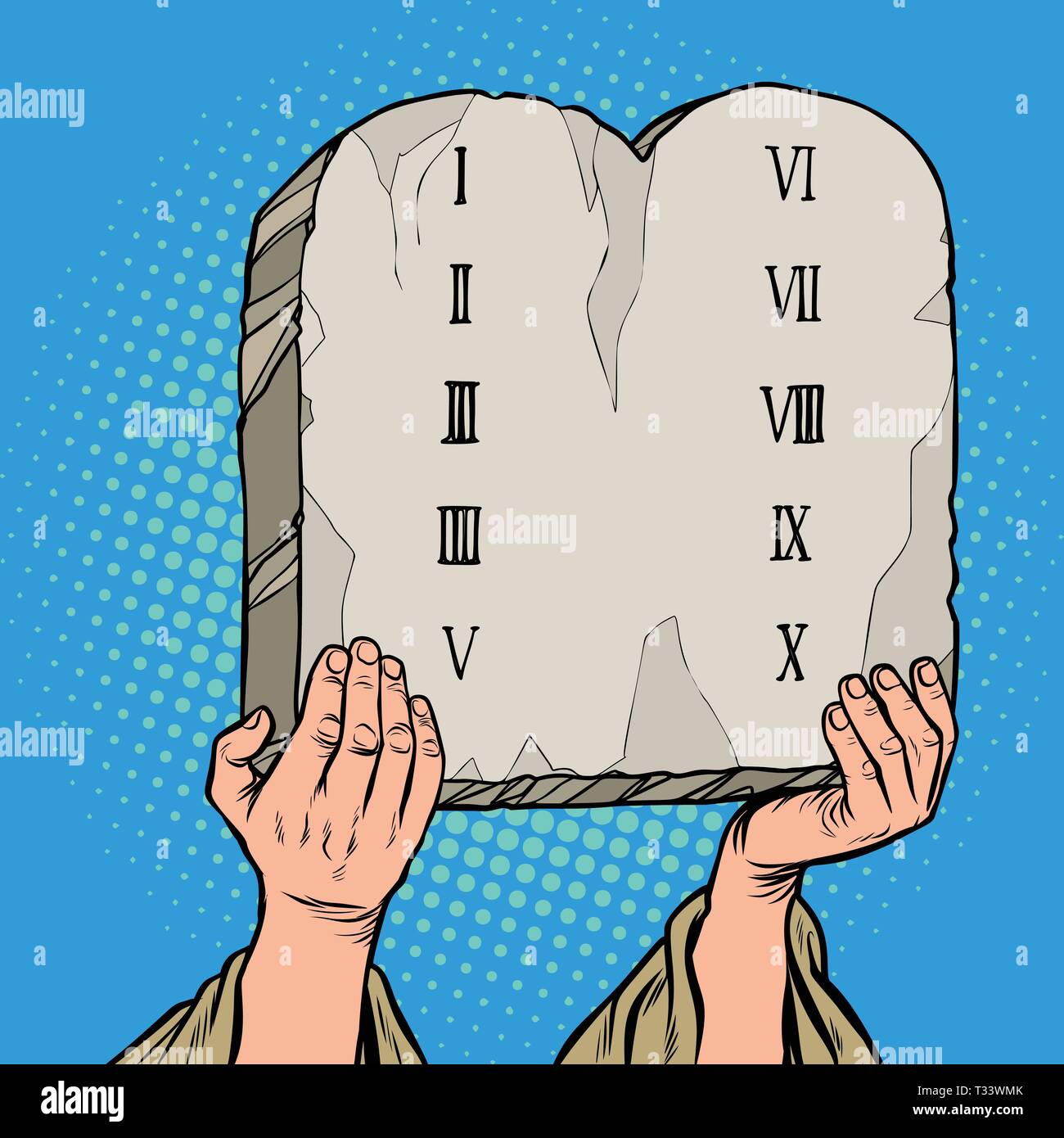 Moïse et les tables de la loi Banque d'images vectorielles - Alamy