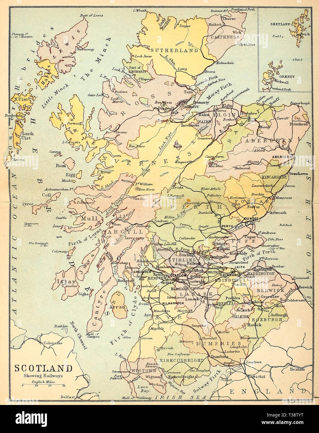 Carte de l'ecosse dessin Banque de photographies et d’images à haute ...