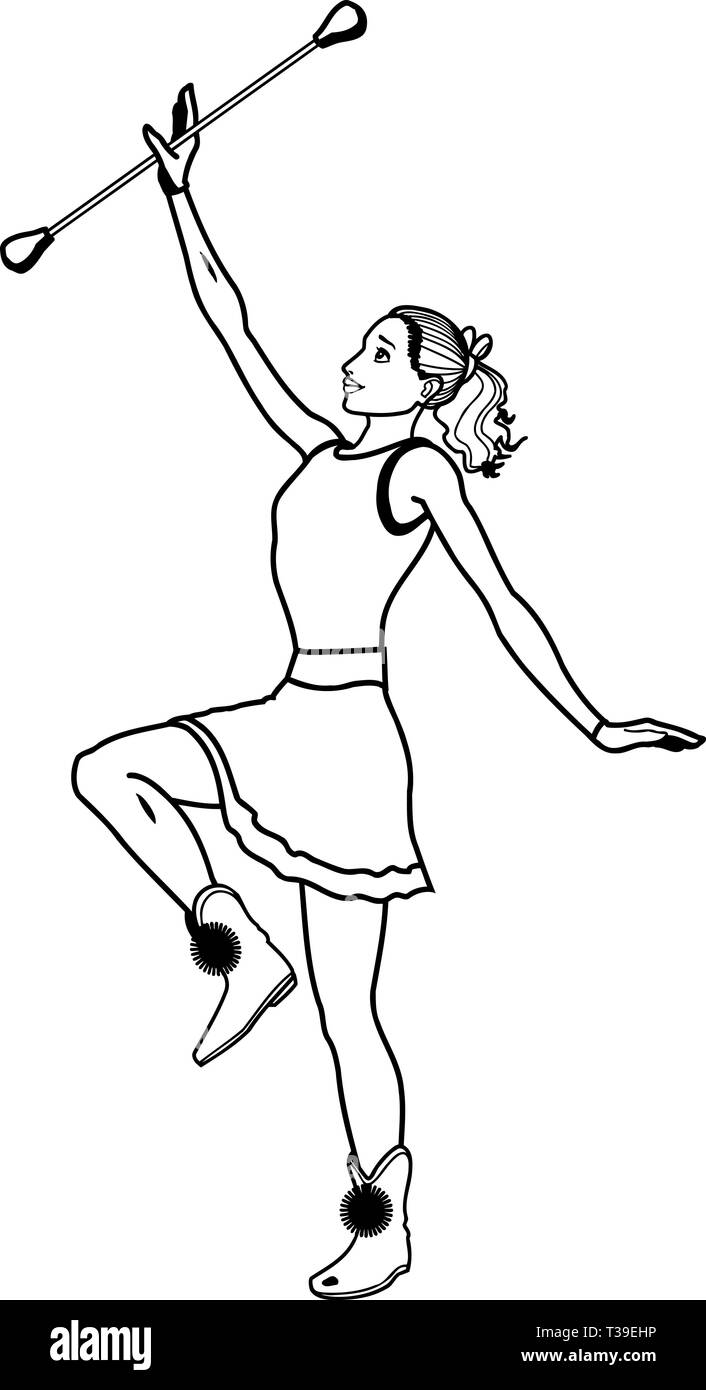 Majorette Vector Illustration Image Vectorielle Stock - Alamy