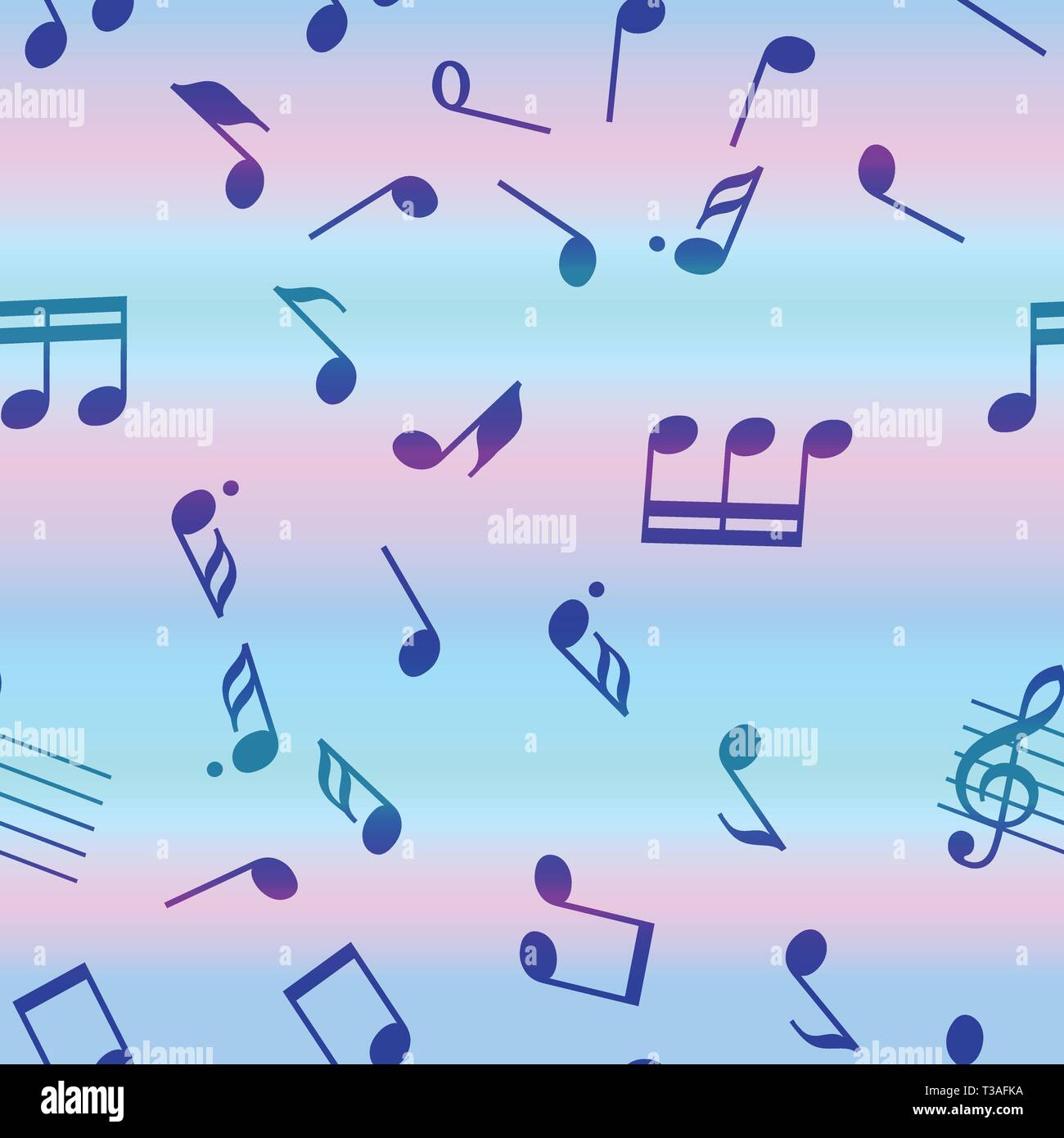 Music notes seamless wallpaper Banque de photographies et d’images à ...