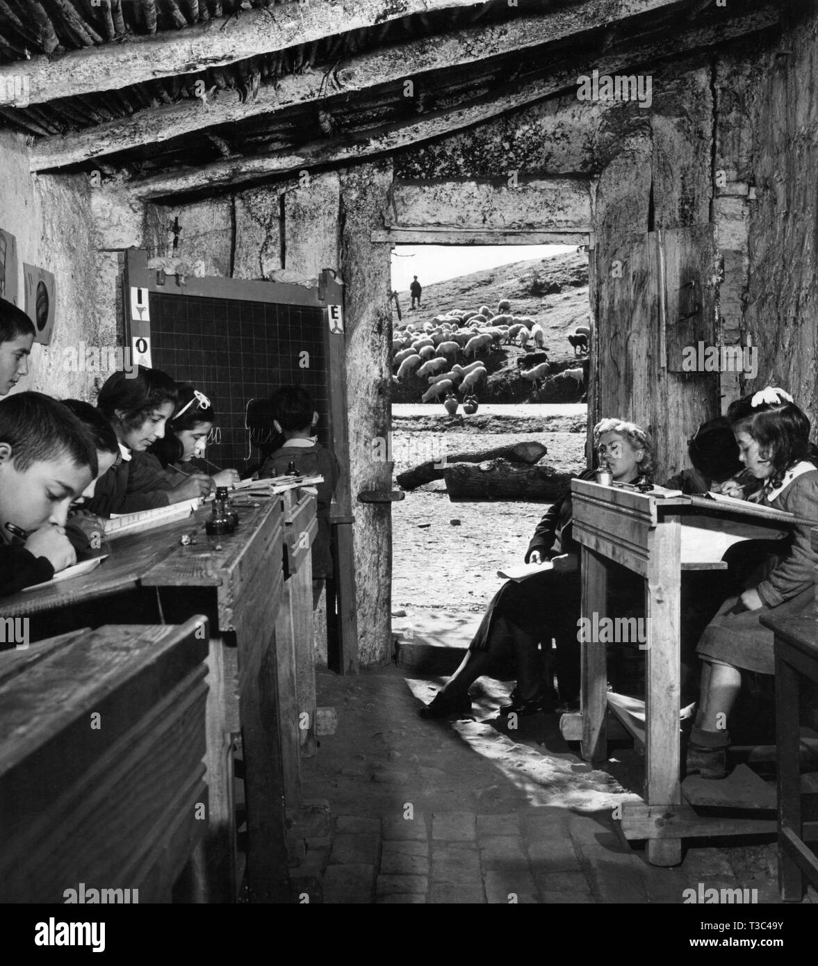 Tableau noir école Banque d'images noir et blanc - Alamy