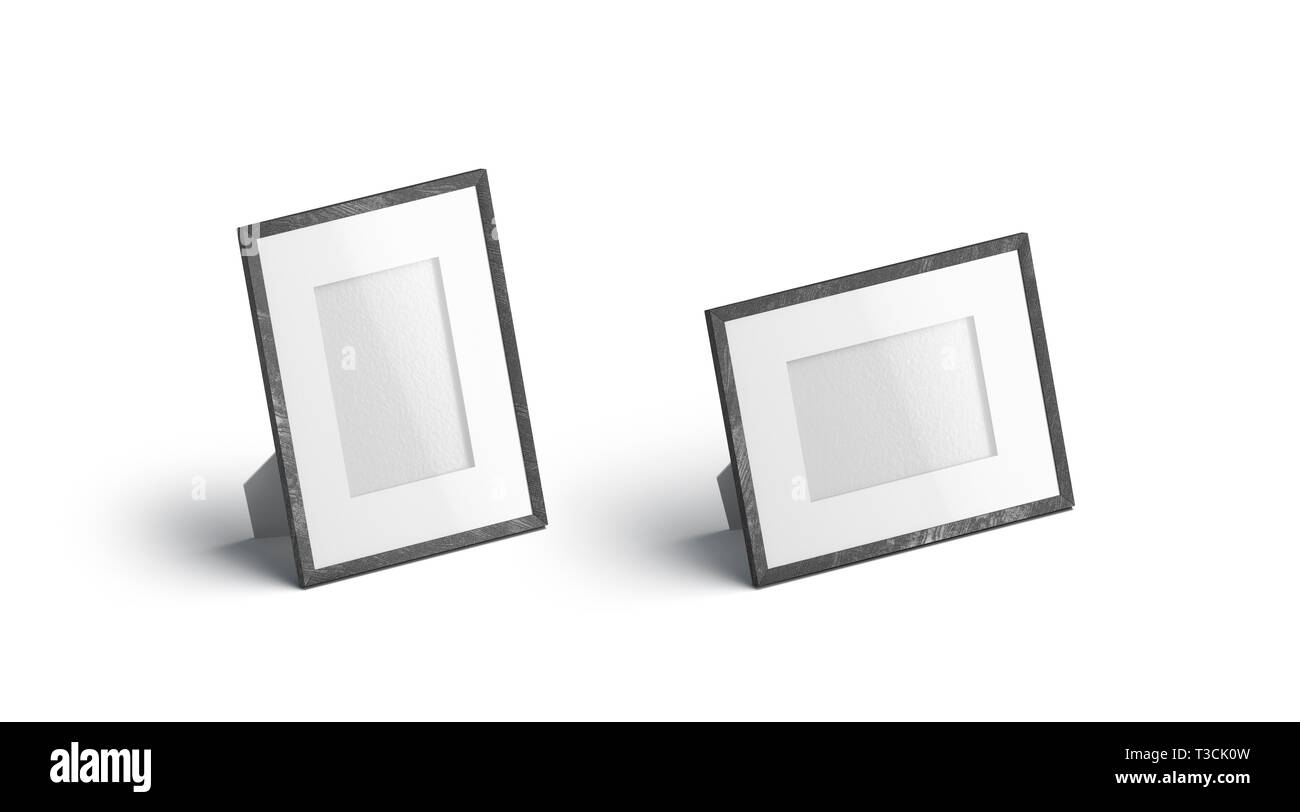 Tableau blanc vierge photo frame maquette verticale et horizontale ...