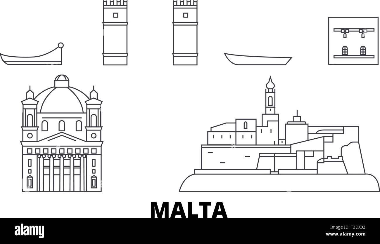 Malta street view Banque d'images vectorielles - Alamy