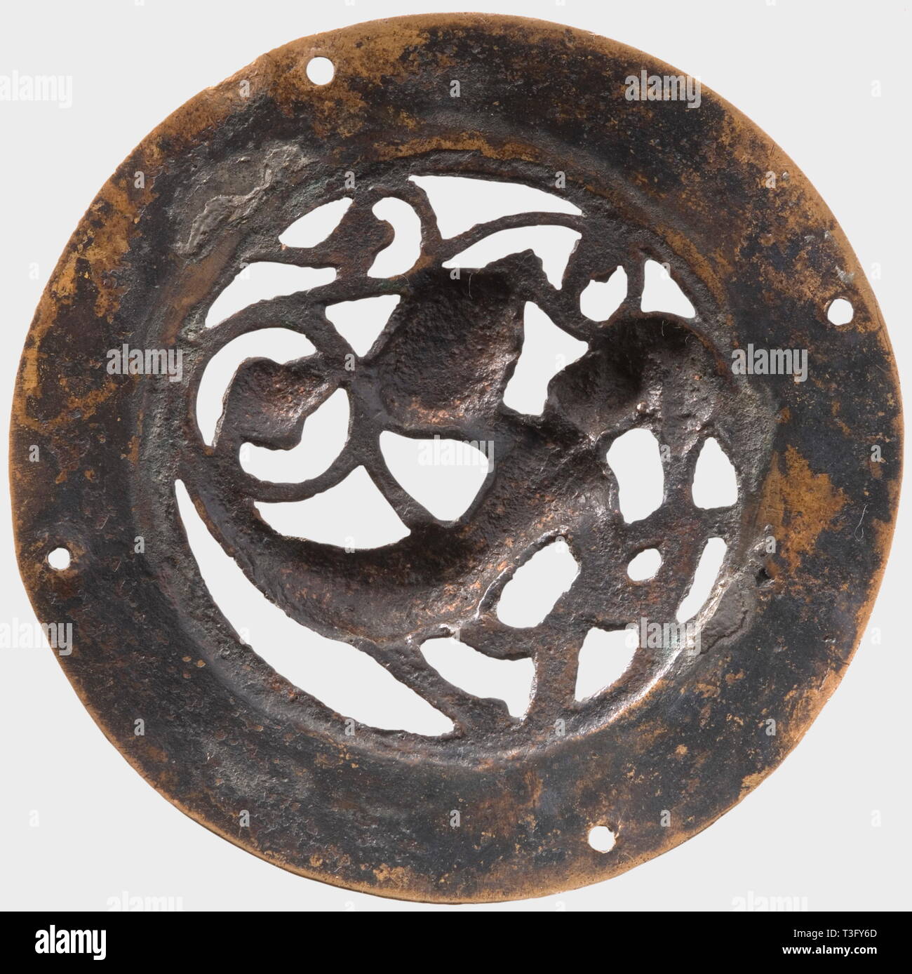 Une plaque de montage émaillé, Limoges, 13e siècle plaque de fixation ...