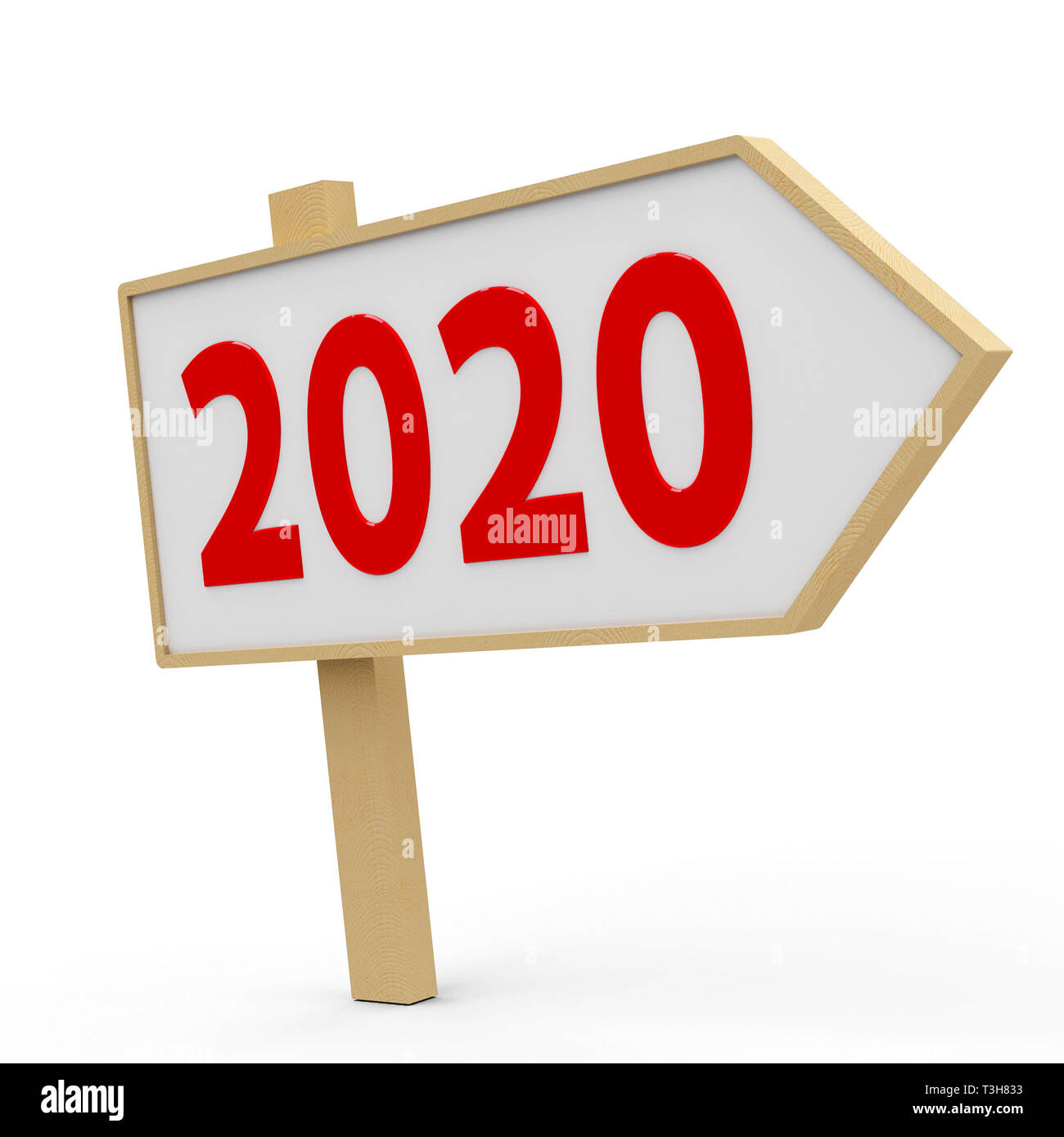 2020 bannière blanche sur fond blanc, représente la nouvelle année 2020 ...