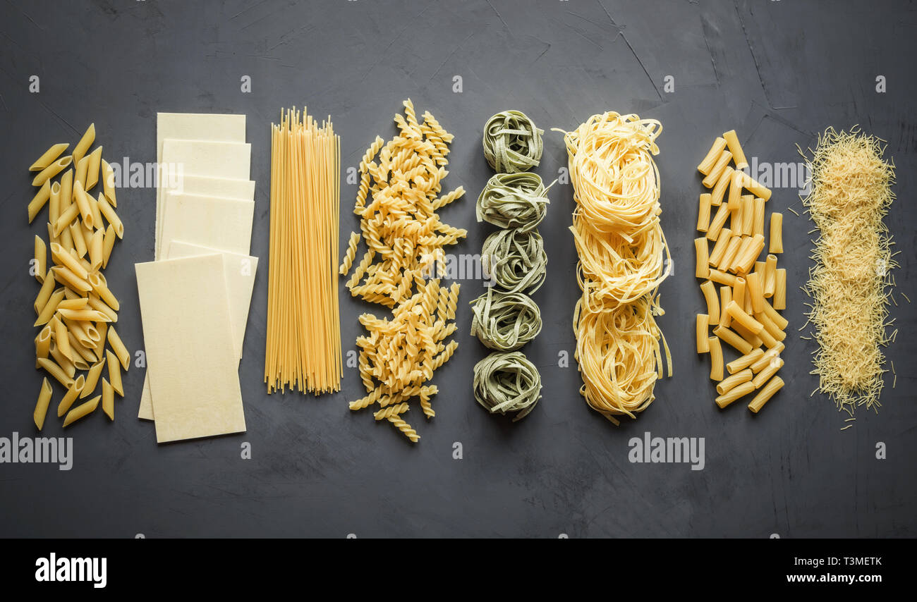 Différents types de pâtes à partir de variétés de blé dur pour la ...