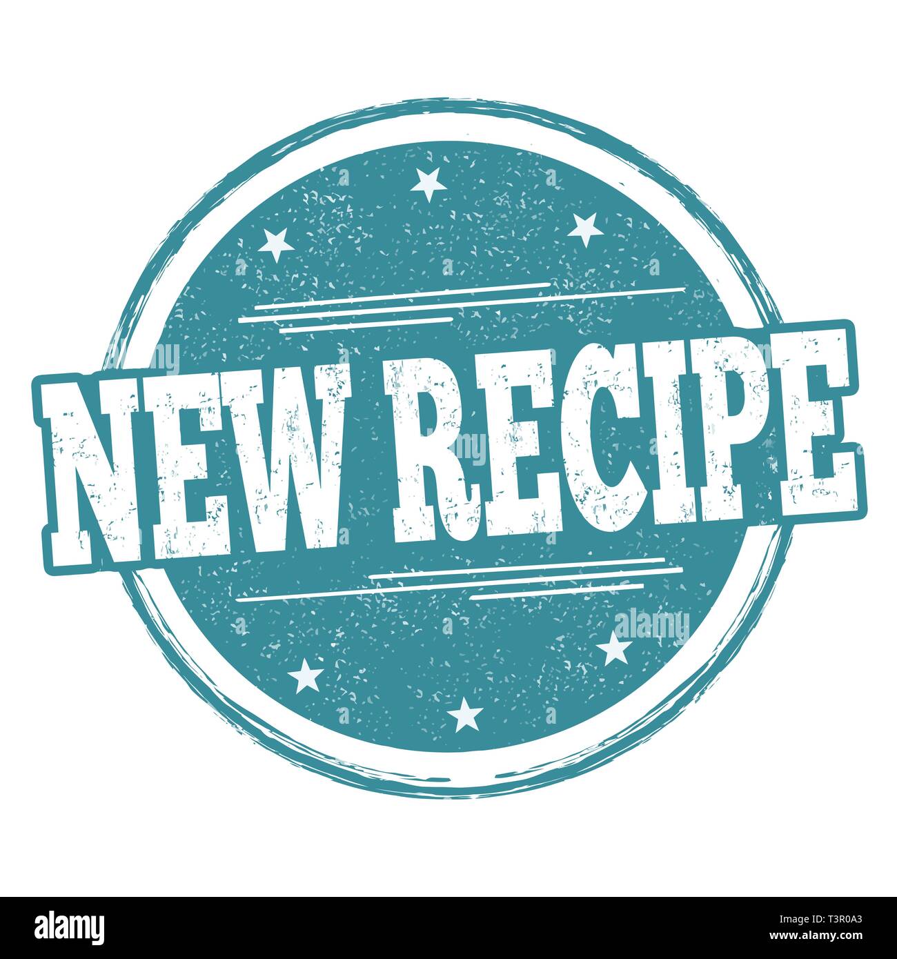 Nouvelle recette signer ou apposer sur fond blanc, vector illustration ...