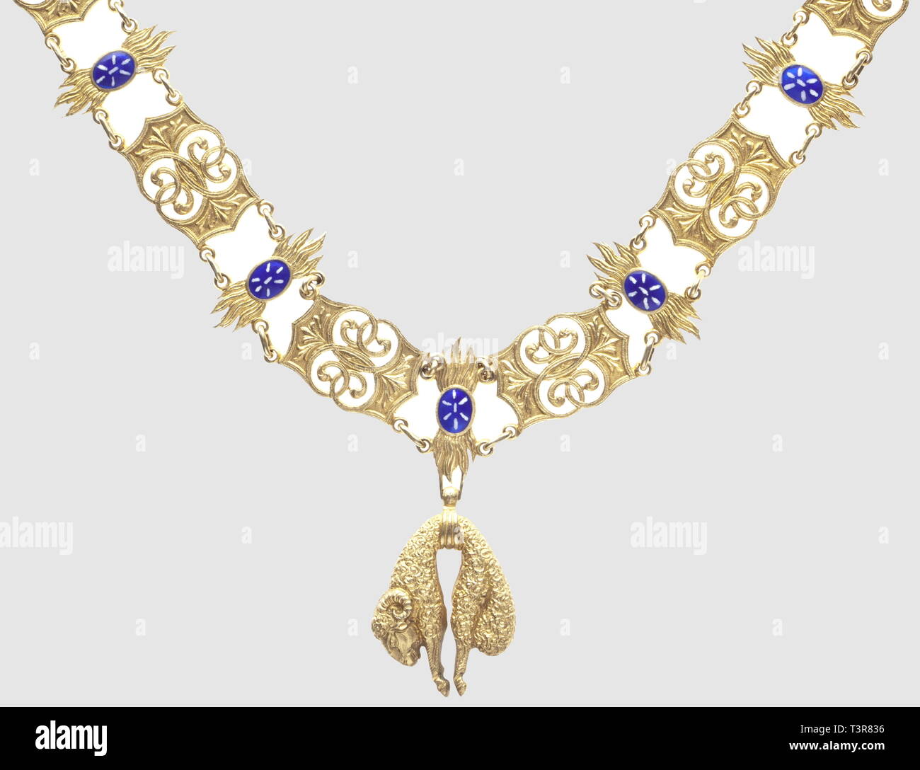 Ordre de la Toison d'Or, le grand collier de l'Ordre, 56 maillons, en ...