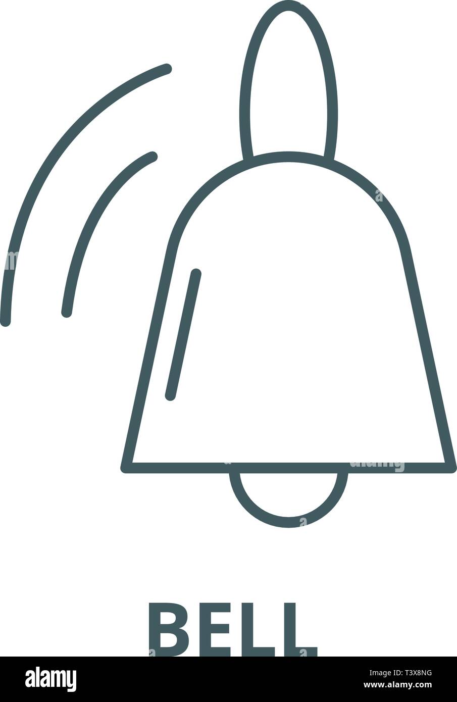 L'icône de la ligne de Bell, vecteur. Aperçu Bell signe, symbole ...