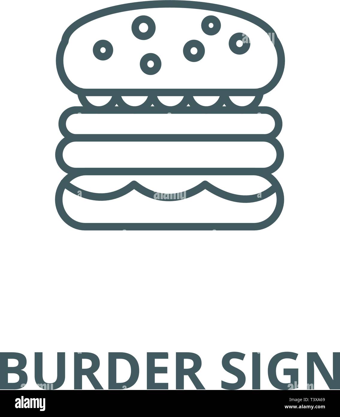 L'icône de la ligne signe Burder, vecteur. Burder contour signe signe ...