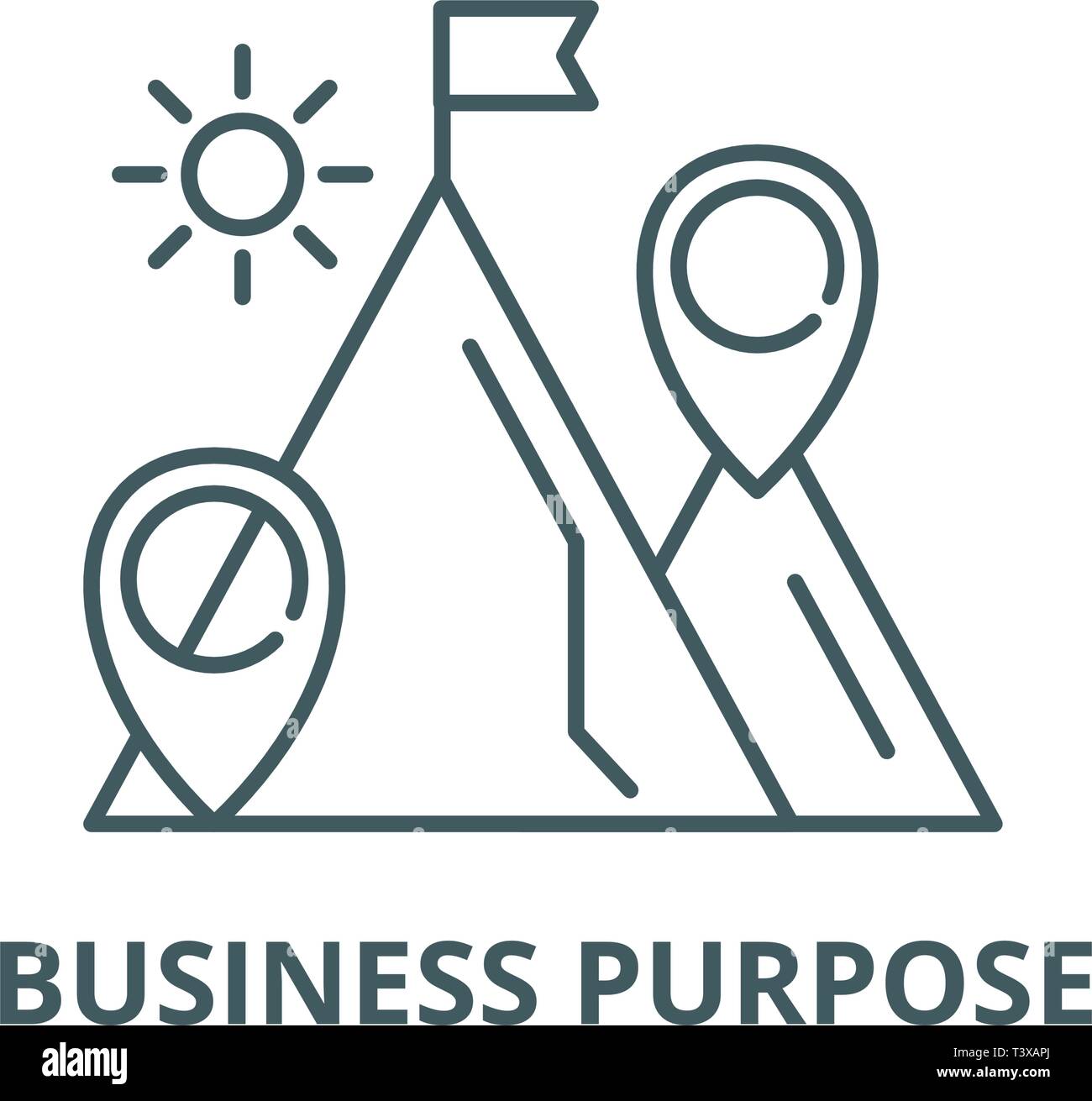 L'icône de la ligne de but de l'entreprise, vecteur. But Décrire l ...