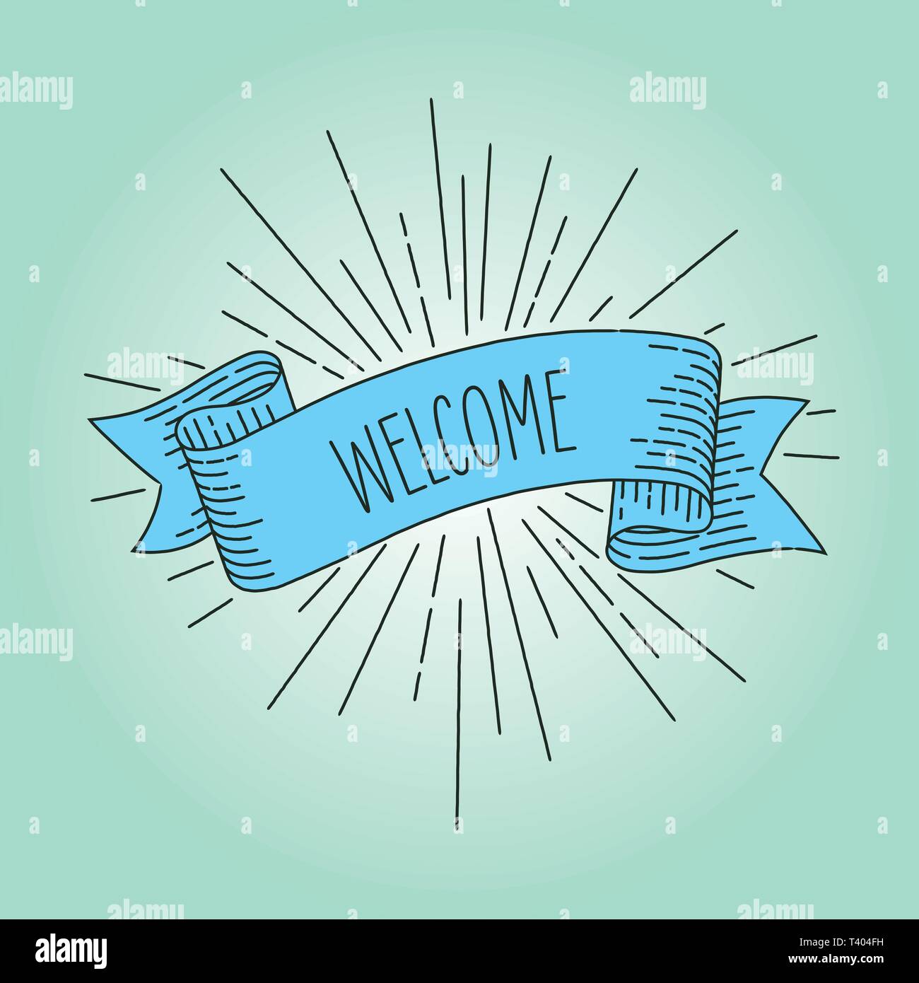 Pastel ribbon banner Banque d'images vectorielles - Alamy