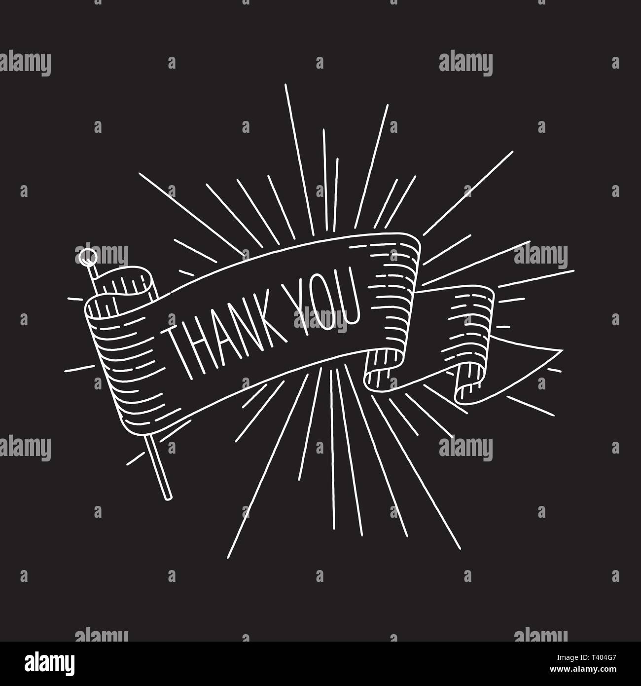 Thank you banner Banque d'images vectorielles - Alamy