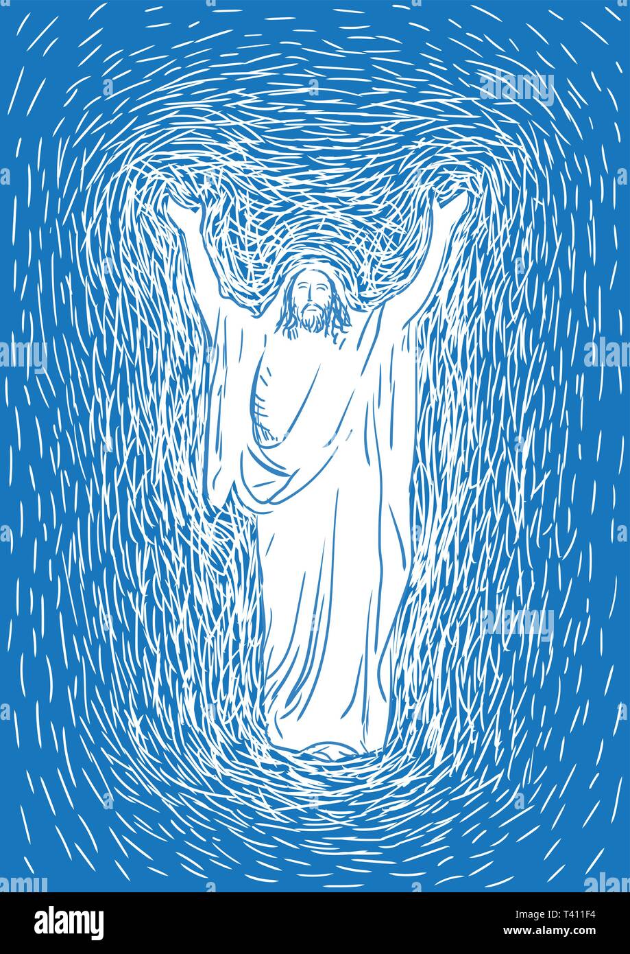Risen christ resurrection Banque d'images vectorielles - Alamy