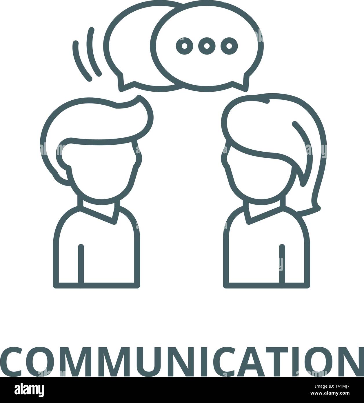 L'icône de la ligne de communication, vecteur. Les grandes lignes de ...