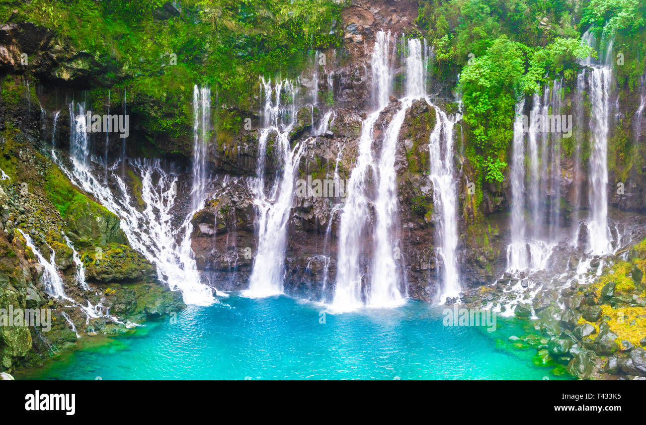 Cascade de Grand Galet, La vallée de Langevin dans l'île de la Réunion ...