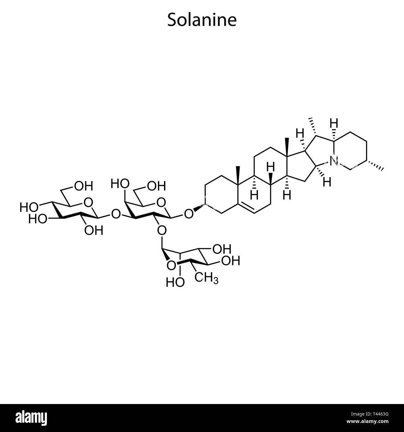 Formule topologique de la solanine molécule chimique Image Vectorielle ...