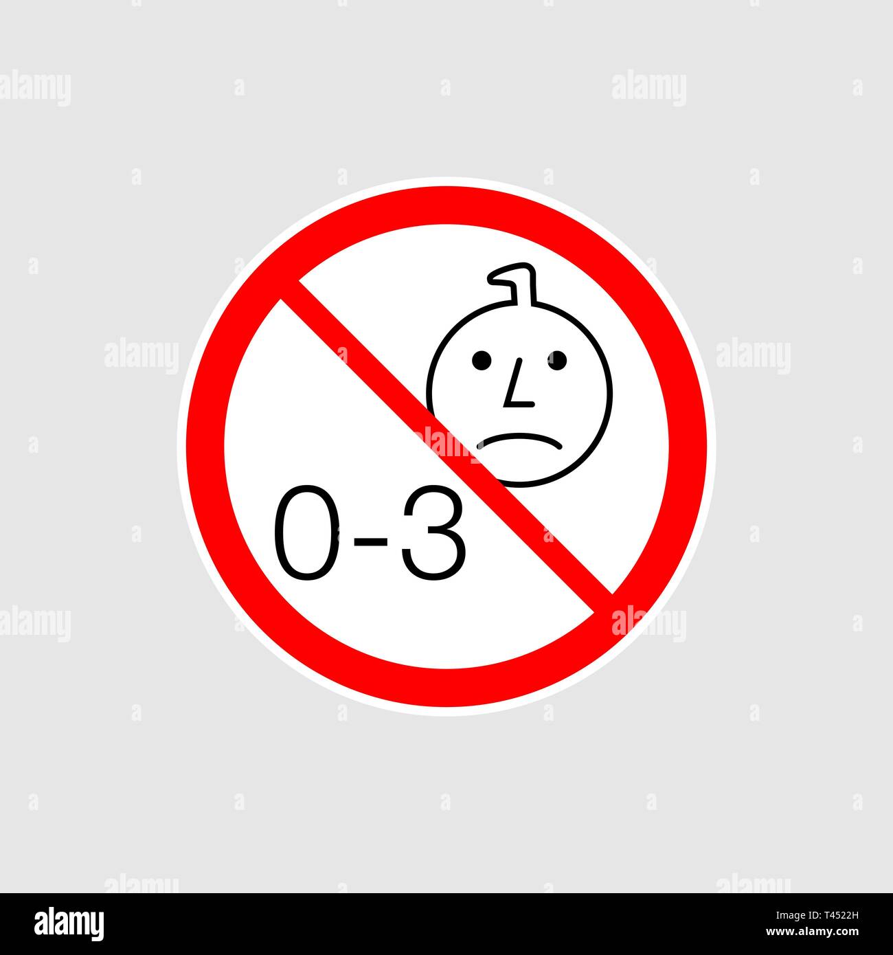 Pictogramme interdit aux enfants Banque d'images vectorielles - Alamy