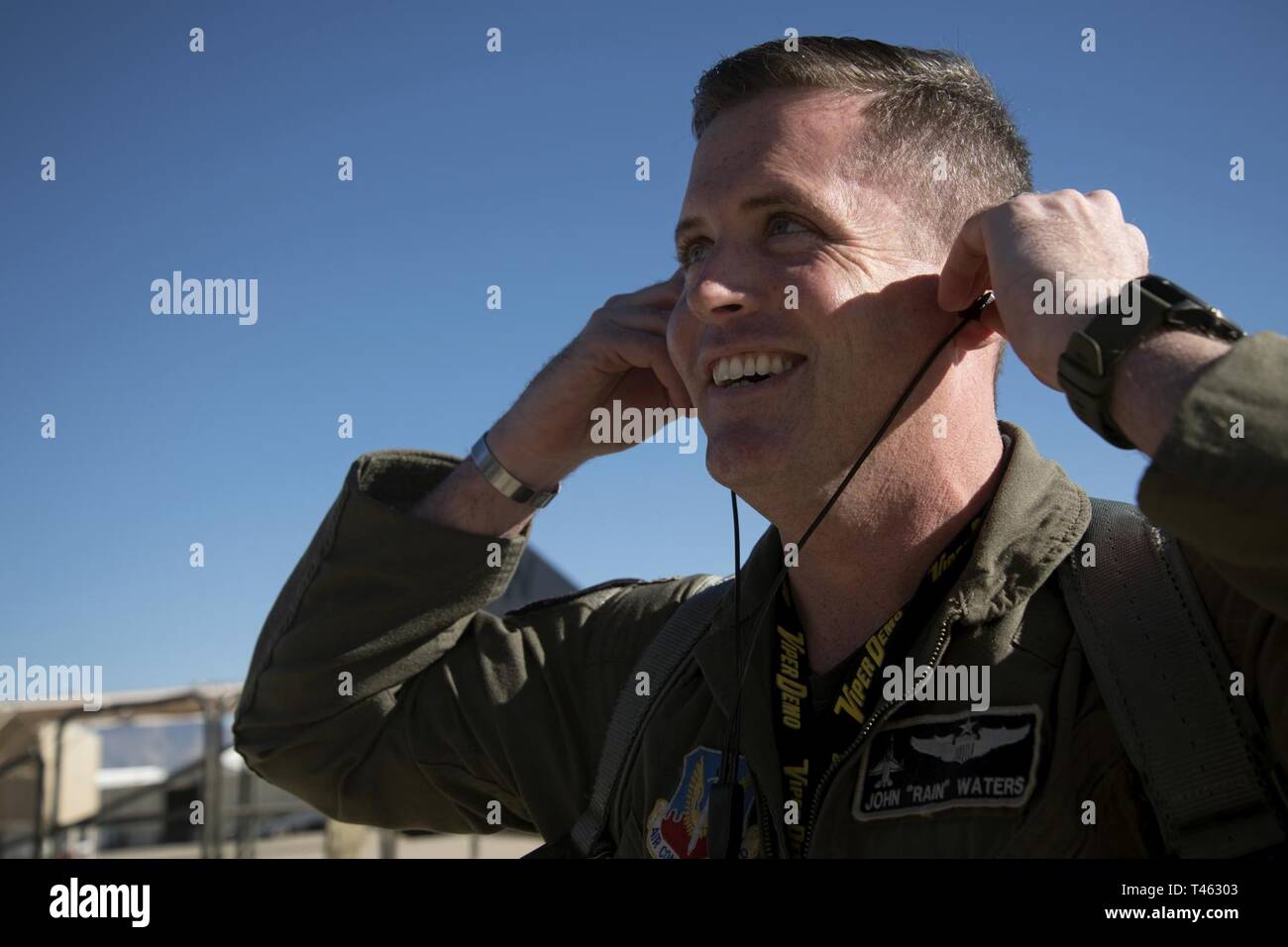 U.S. Air Force Le Major John Waters, F-16 Viper et pilote de l'équipe ...