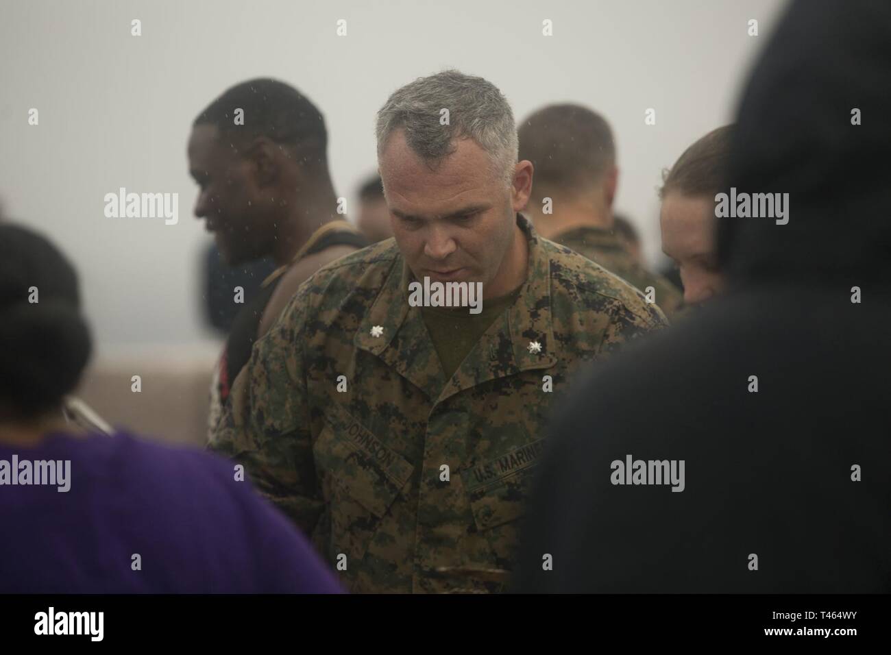 Le lieutenant-colonel Christopher Johnson, commandant du bataillon ...