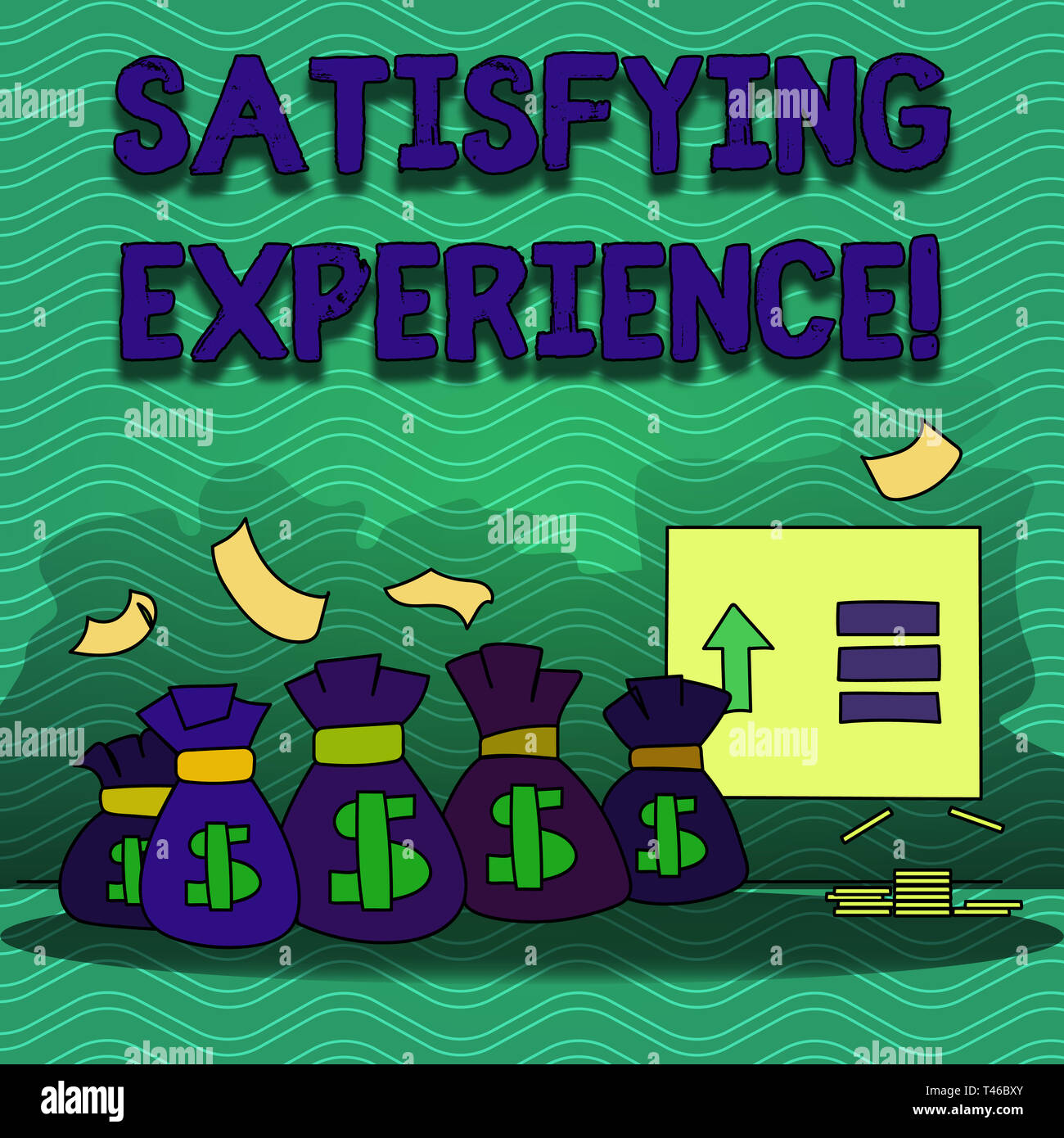 L'écriture de texte Word Expérience satisfaisante. Photo d'affaires ...