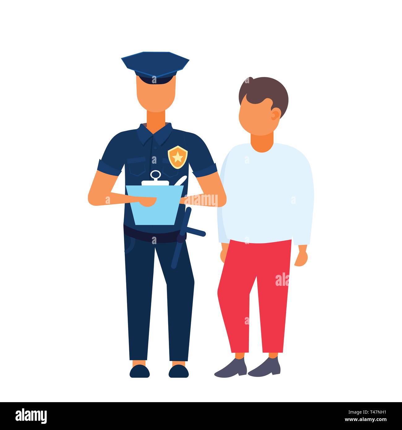 Rapport de police Banque d'images vectorielles - Alamy