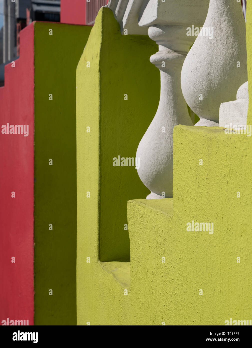 Bâtiments dans le quartier de Malay, Bo-Kaap, Cape Town, Afrique du Sud ...