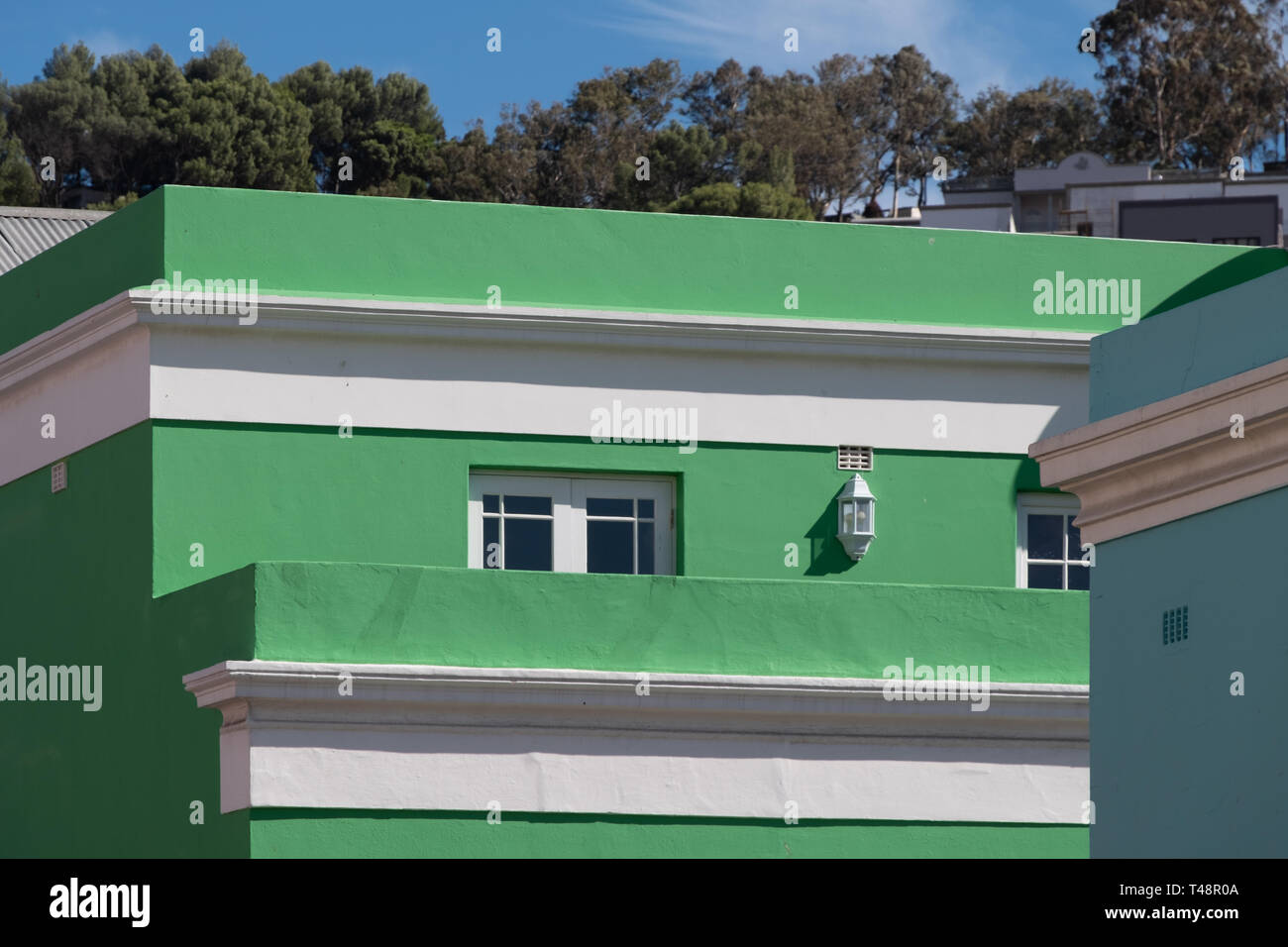 Bâtiments dans le quartier de Malay, Bo-Kaap, Cape Town, Afrique du Sud ...