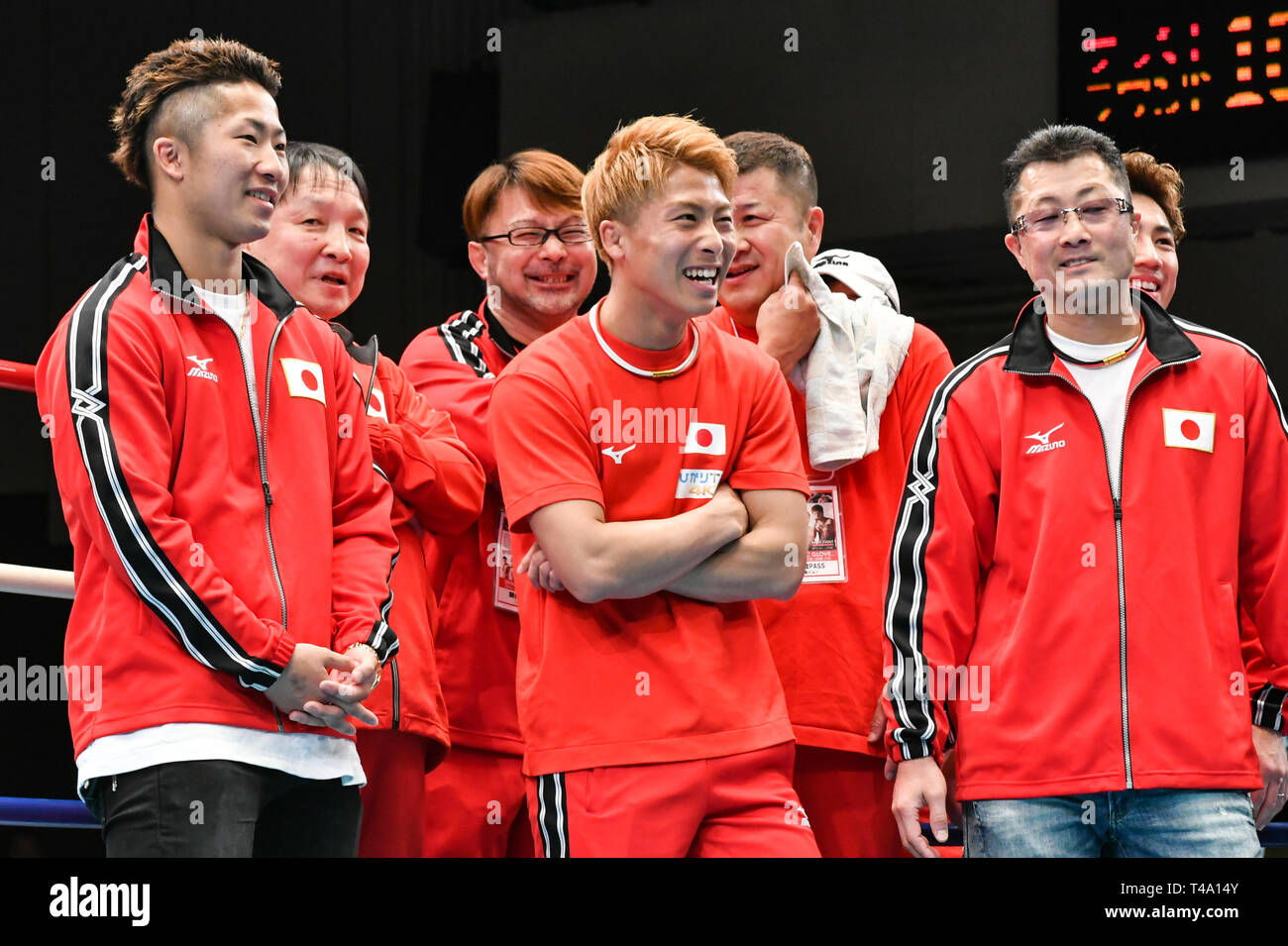 (L-R) Takuma Inoue, Hideyuki Ohashi, Koji Matsumoto, Naoya Inoue, Shiro ...