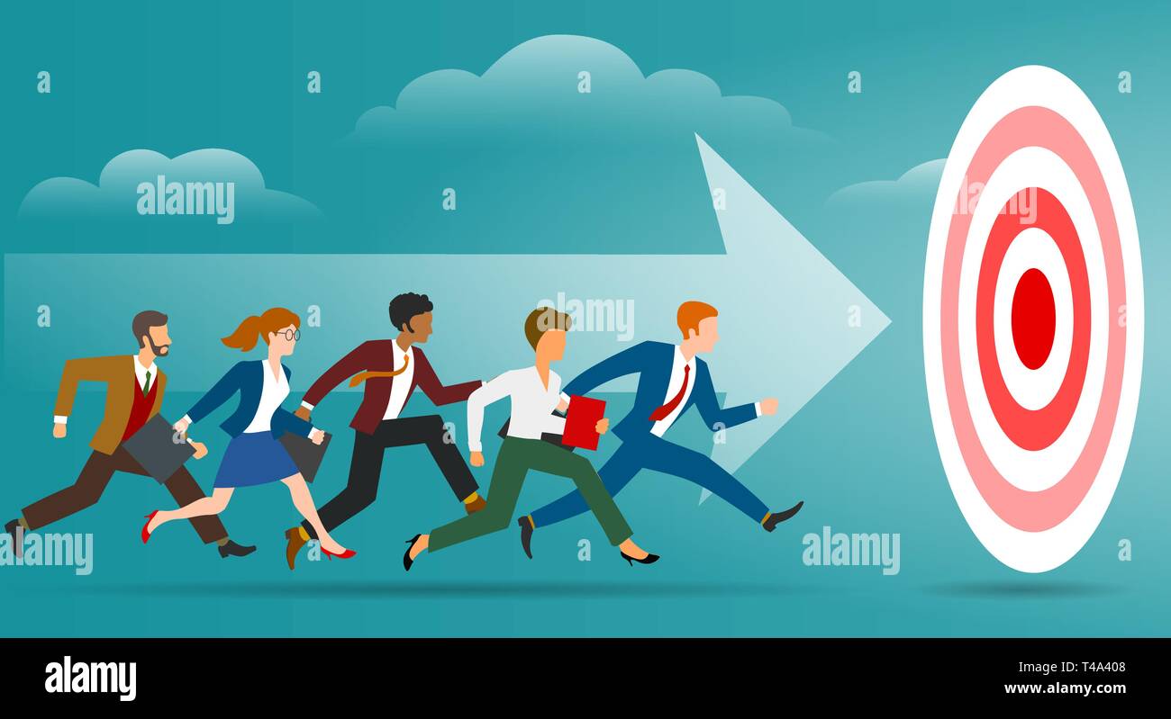 L'entreprise cible. Chemin de la réussite professionnelle à l'objectif ...