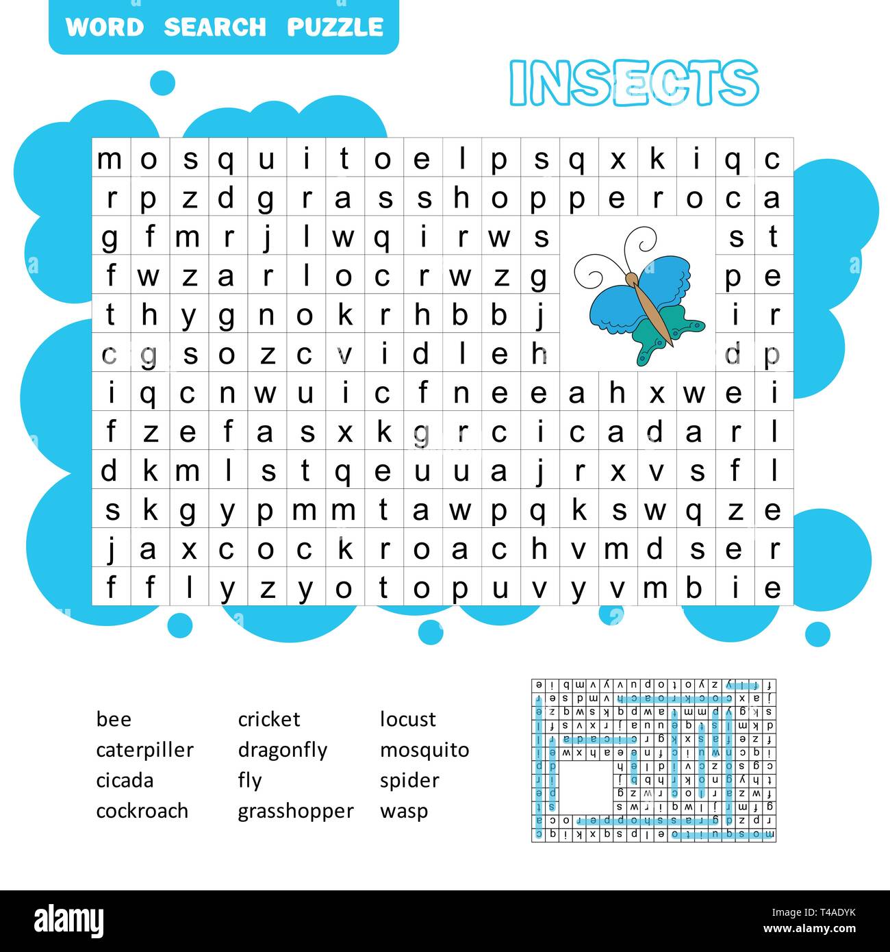 Mots de vocabulaire Banque d'images vectorielles - Alamy