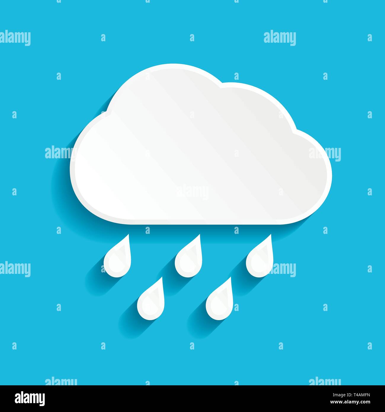 Rain cloud illustration Banque d'images vectorielles - Alamy
