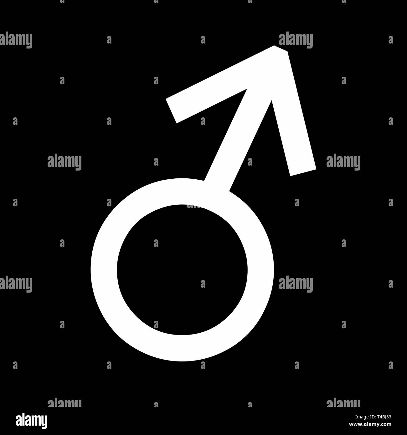 Symbole de la planète mars Banque d'images noir et blanc - Alamy