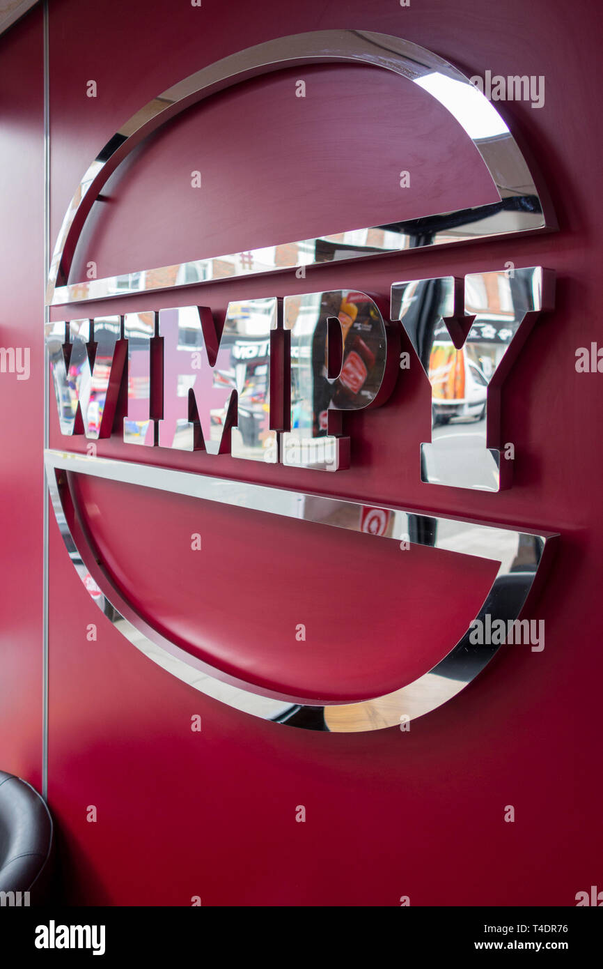 Logo de l'emblématique Wimpy multinationale de fast-food burger chain ...