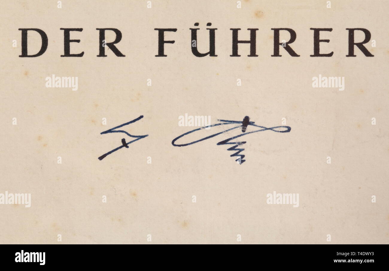 Adolf Hitler - un parrain document de la Chancellerie du Reich grand ...