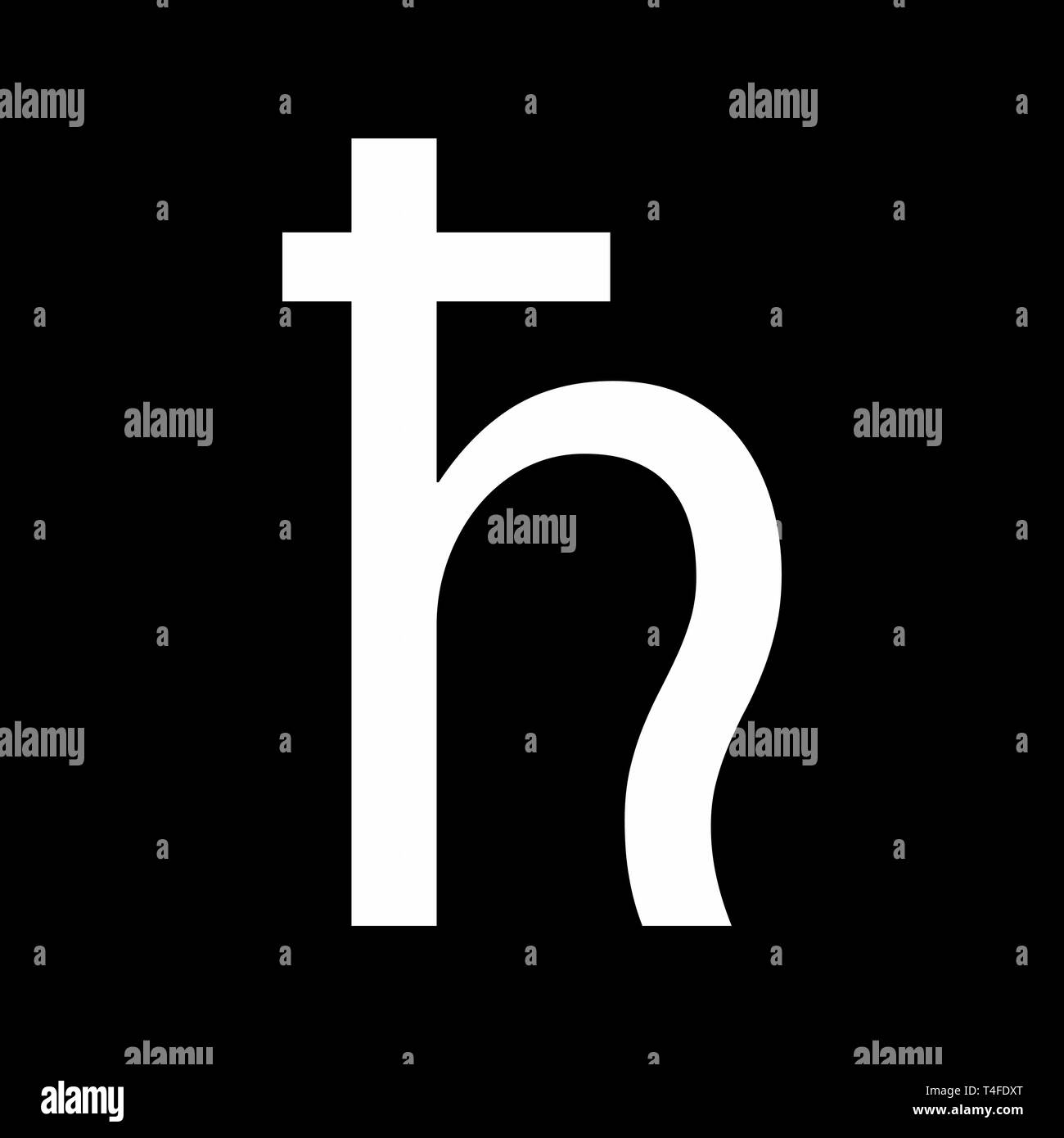 Symbole de saturne Banque d'images noir et blanc - Alamy