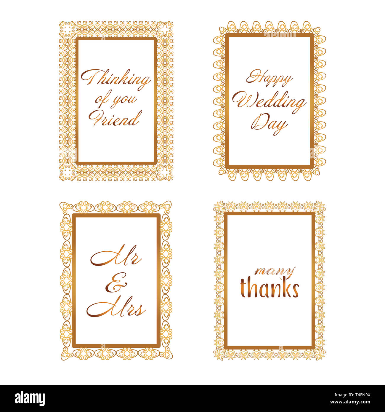 Bordure en dentelle coupe laser photo Frames - Album Art square gold ...