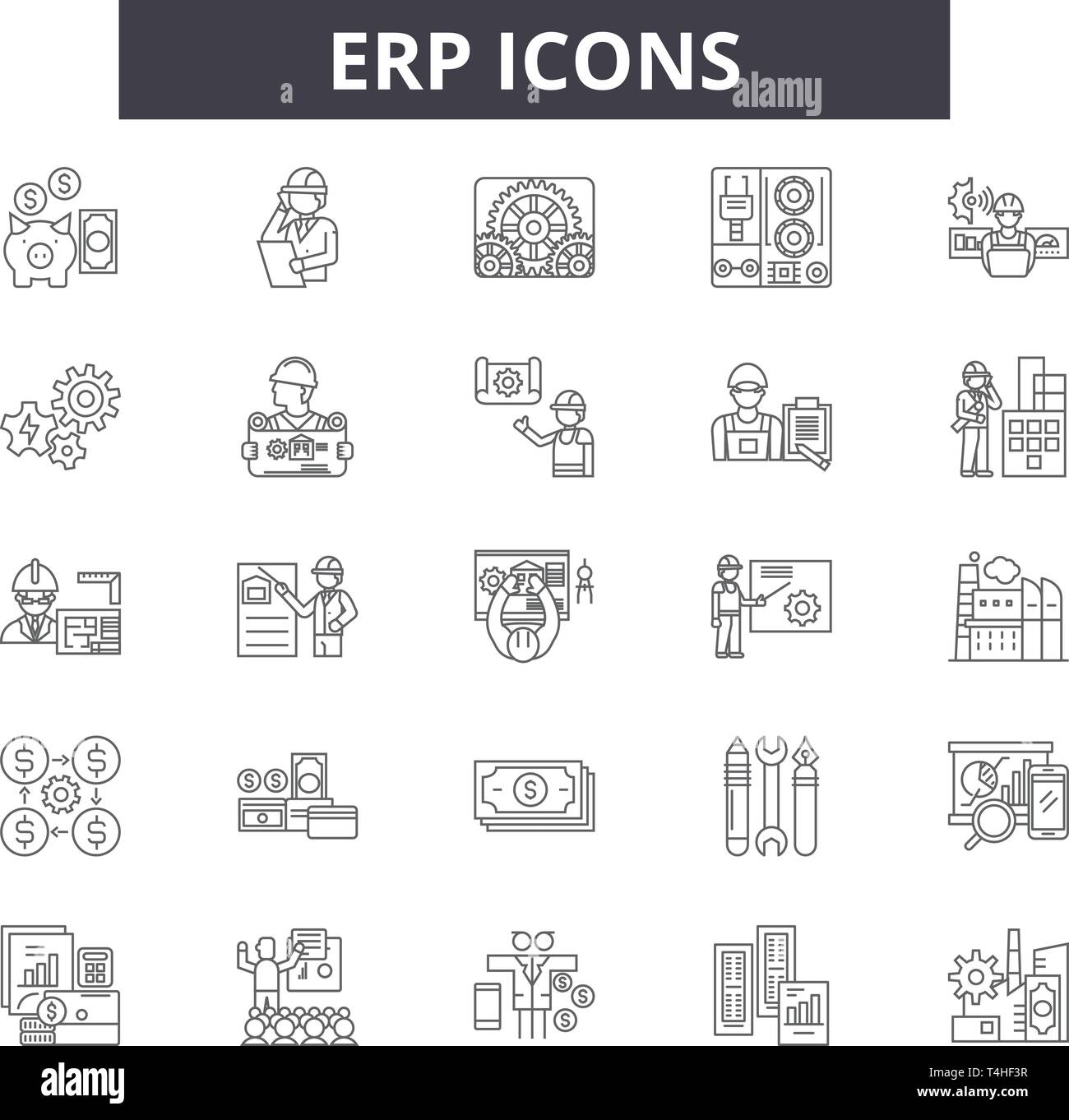 Erp Enterprise Resource Planning Banque d'images vectorielles - Alamy